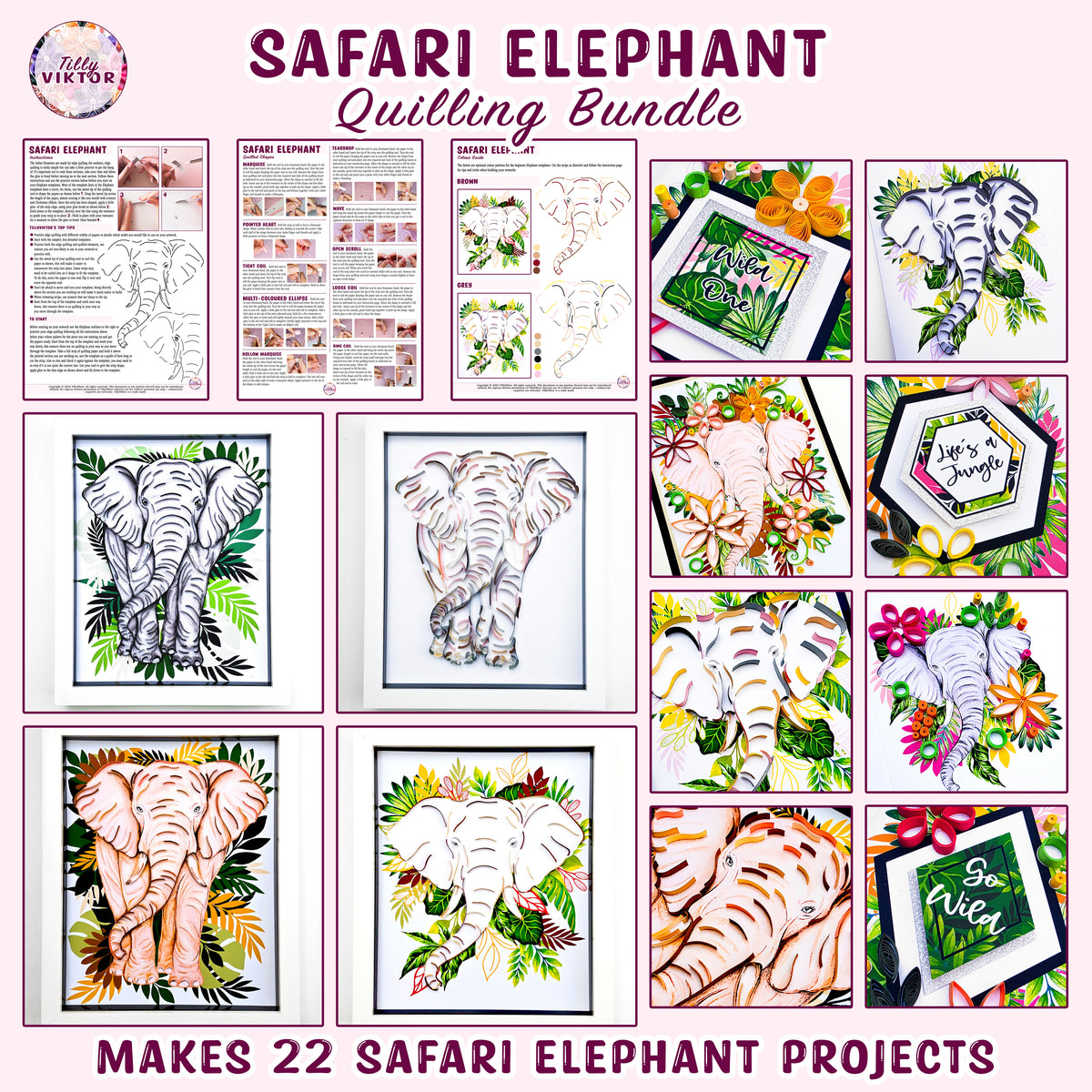 Safari Elephant Mega Quilling Bundle – TillyViktor Ltd